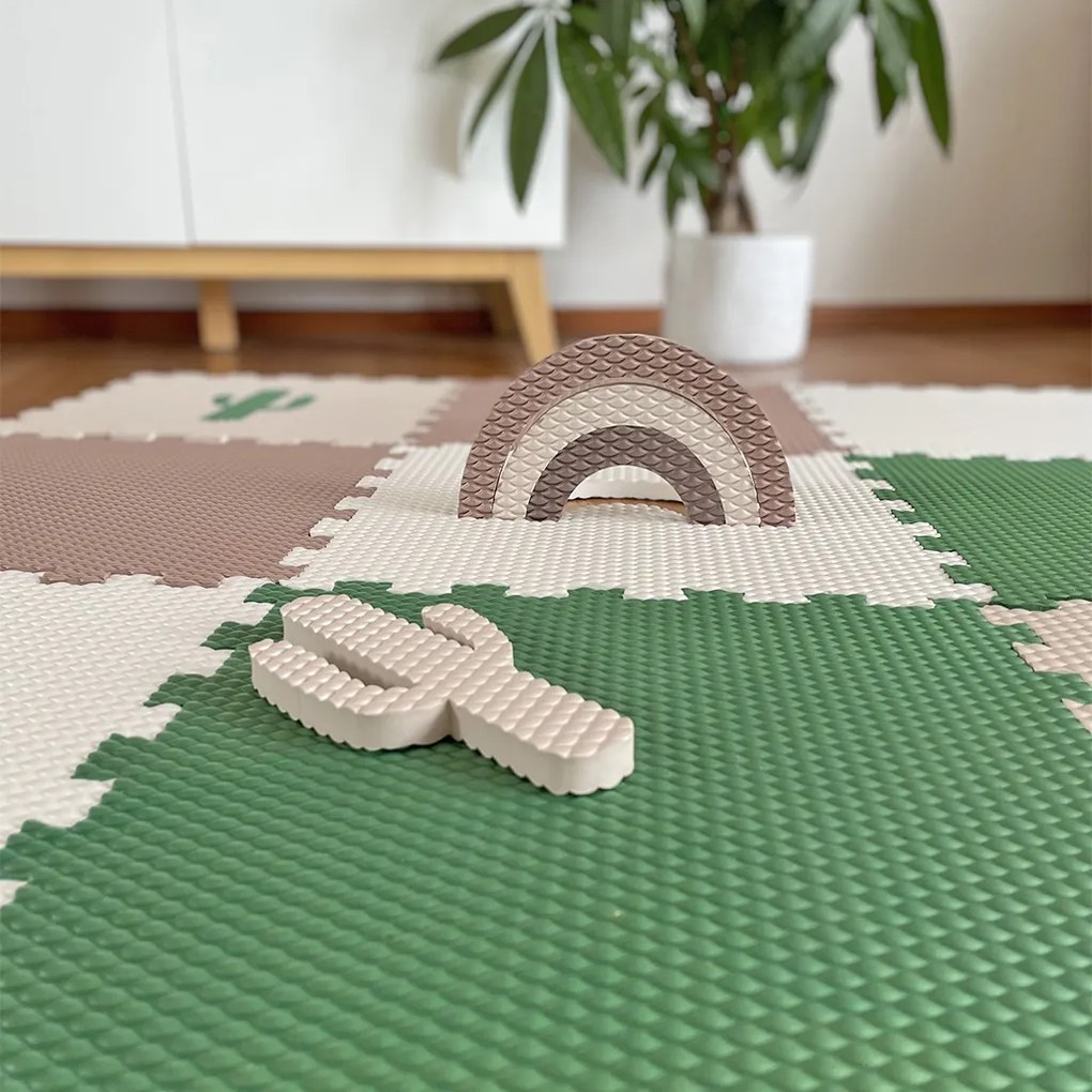 Vylen Minideckfloor podlaha 9 dílů - kaktus, lenochod a duha 230088