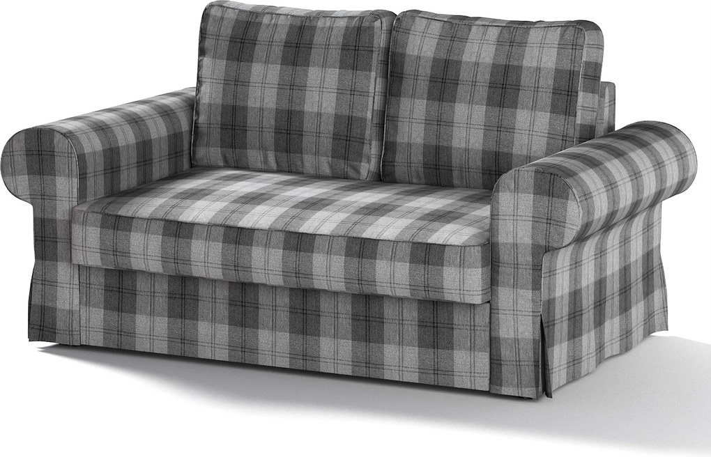 Potah na pohovku IKEA Backabro 2-místná, rozkládací barva šedá látka pletený vzor, vzorované