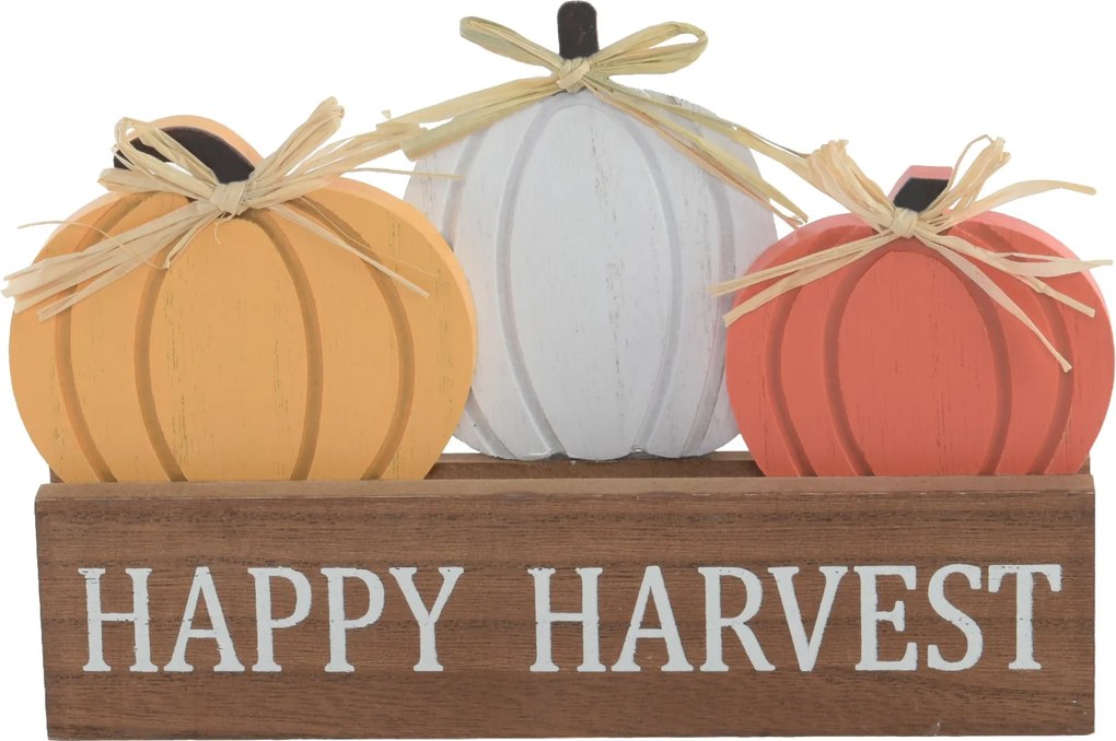 Sinsay - Stojící dekorace s motivem dýně a nápisem „Happy Harvest“ - vícebarevná