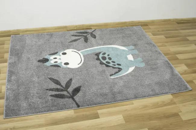 Dětský koberec Lima C880A šedý/tyrkysový