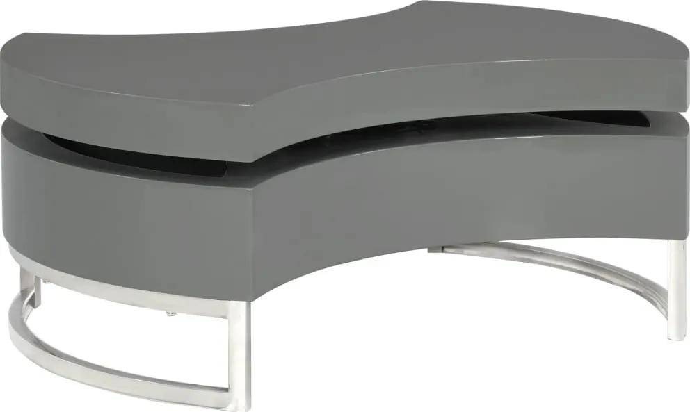 vidaXL Konferenční stolek nastavitelný s vysokým leskem [240425] Barva: Černá