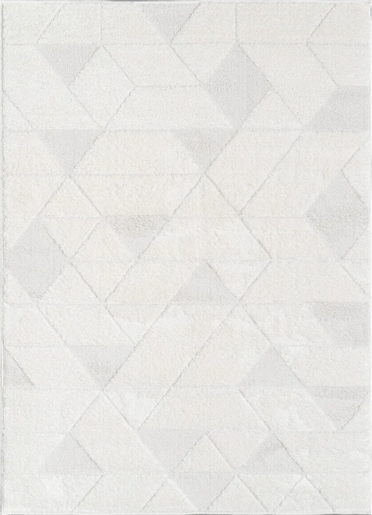 Angel Carpet, Kusový koberec Aurora 11 White, 160x230, bílá, kancelář