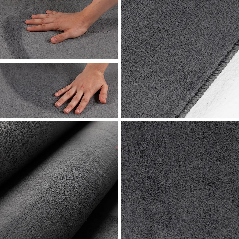 Ayyildiz, Kusový koberec Sky 5400 Grey kruh, 120x120 (průměr) kruh, šedá, obývací pokoj