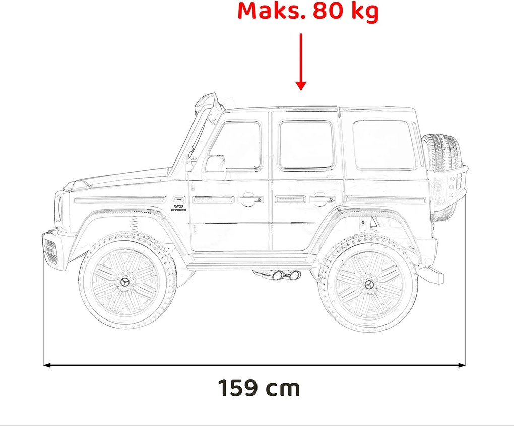 Ramiz Auto Mercedes Benz G63 AMG XXL bílé