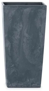 PROSPERPLAST Květináč - URBI SQUARE Beton Effect Rozměr: 29,2x29,2 cm, Barva: krémová