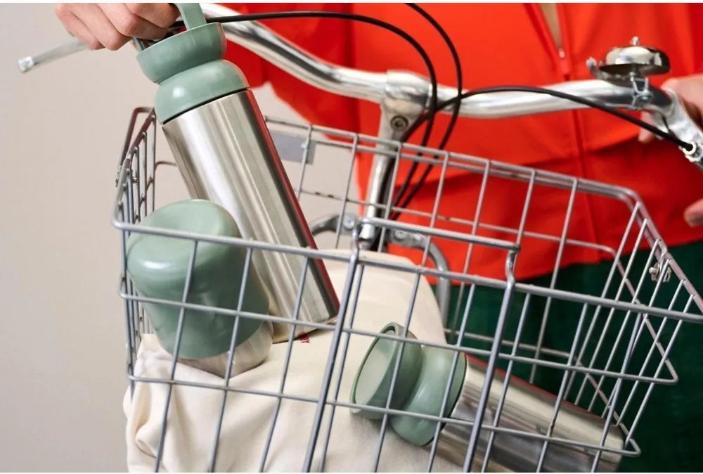 Černá/ve stříbrné barvě lahev z nerezové oceli 500 ml Vita – Mepal