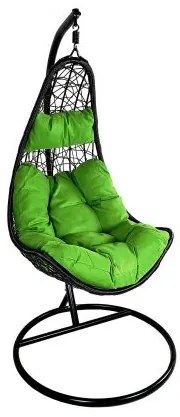 Závěsné relaxační křeslo NELA, zelený sedák