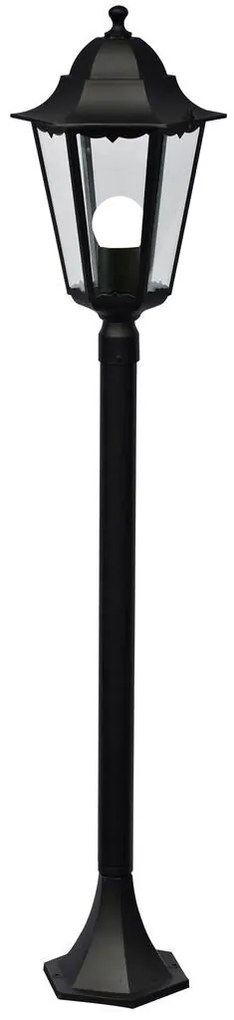 Nordlux 74398003 Cardiff, venkovní sloupková lampa, 1x60W, hliník, černá, IP44, výška 100cm