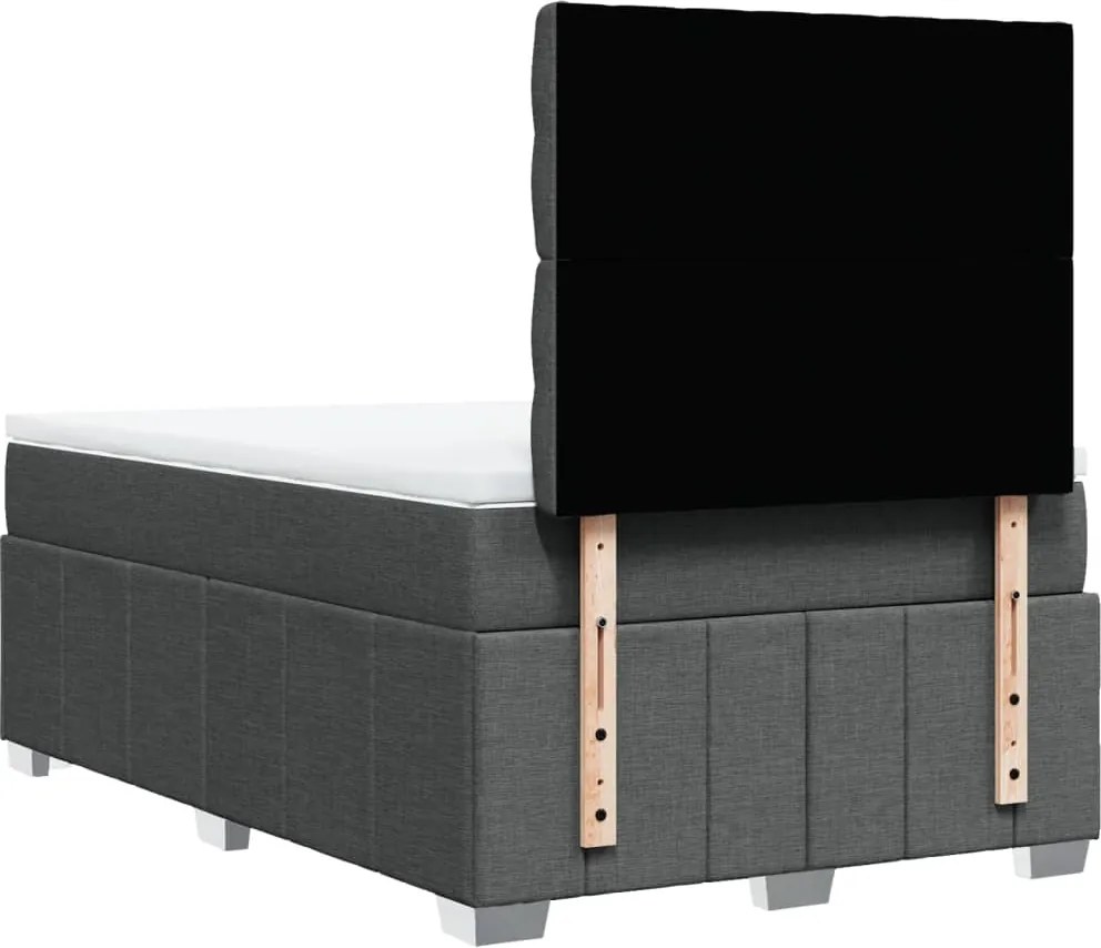 Box spring postel s matrací tmavě šedá 120x190 cm textil 3291615