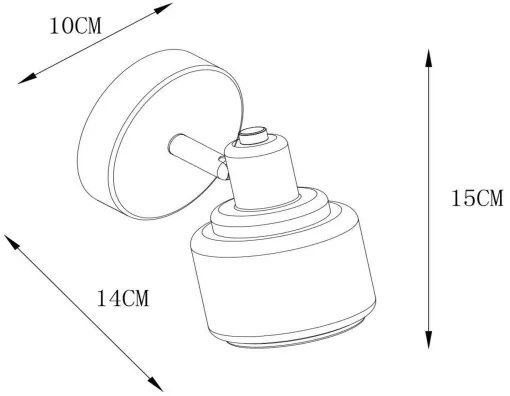 Lucide 77979/01/30 - Bodové svítidlo BJORN 1xE14/40W/230V černá