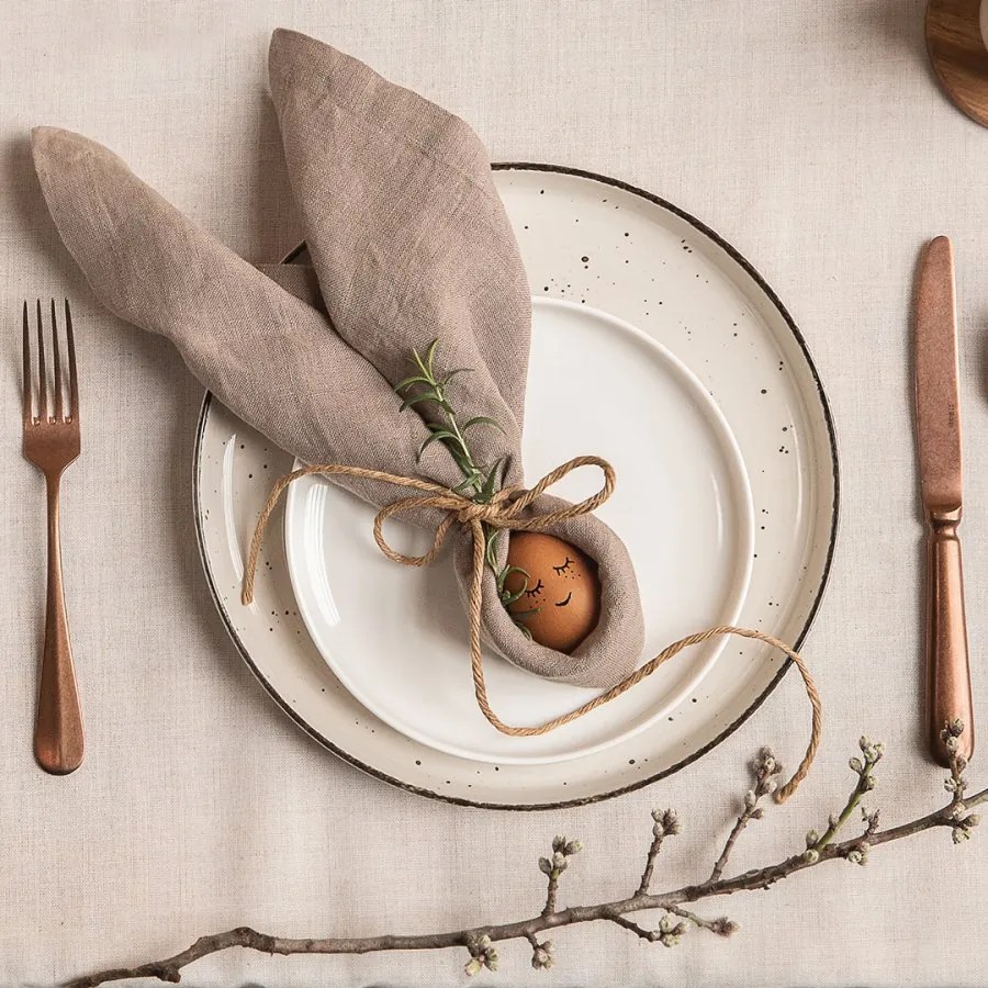 Porcelánový set 16 ks – Gaya Atelier šedé frkané - 453096