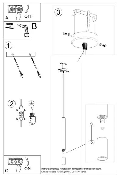 Sollux SL.0957 - Lustr na lanku VIZIER 1xG9/12W/230V bílá