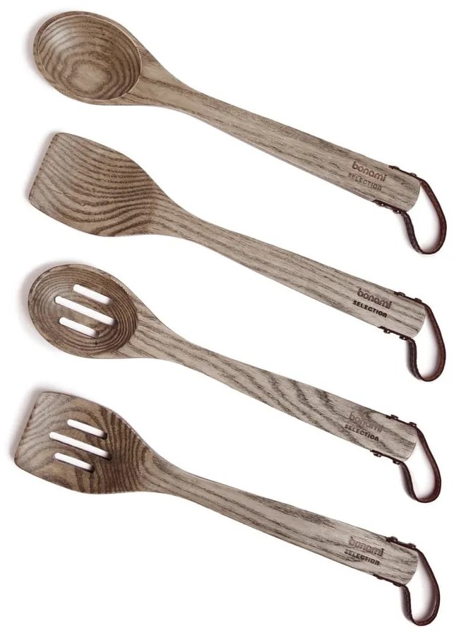 Dřevěná sada kuchyňského náčiní 4 ks Rustic – Bonami Selection