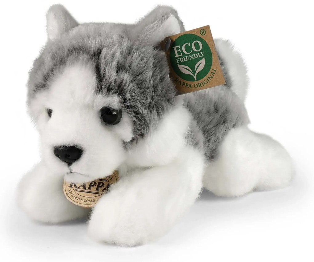 Rappa plyšový pes husky ležící 20 cm, eco-friendly
