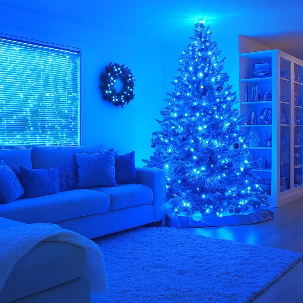 Vánoční světýlka vnitřní modré 300 LED