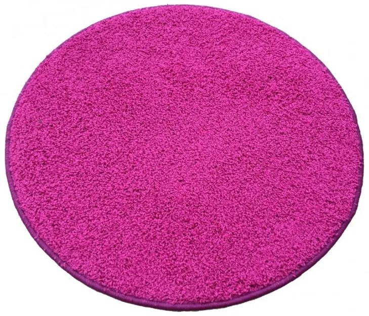 Vopi koberce Kusový kulatý koberec Color shaggy růžový - 400x400 (průměr) kruh cm