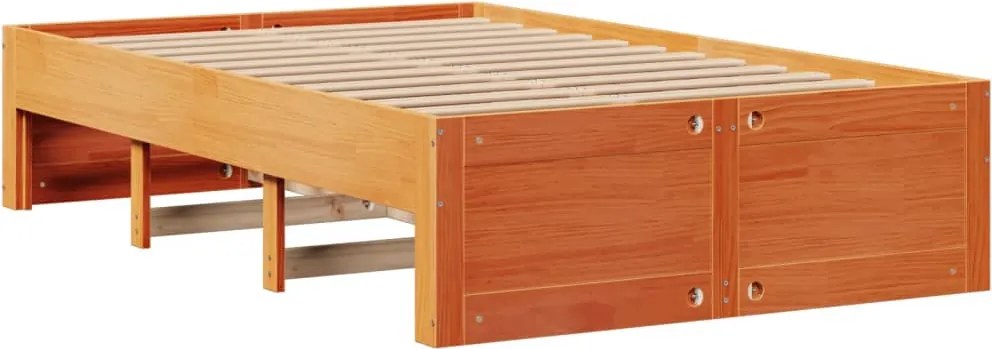 Postel bez matrace se zásuvkami hnědá 120x190 cm masiv borovice 3308824