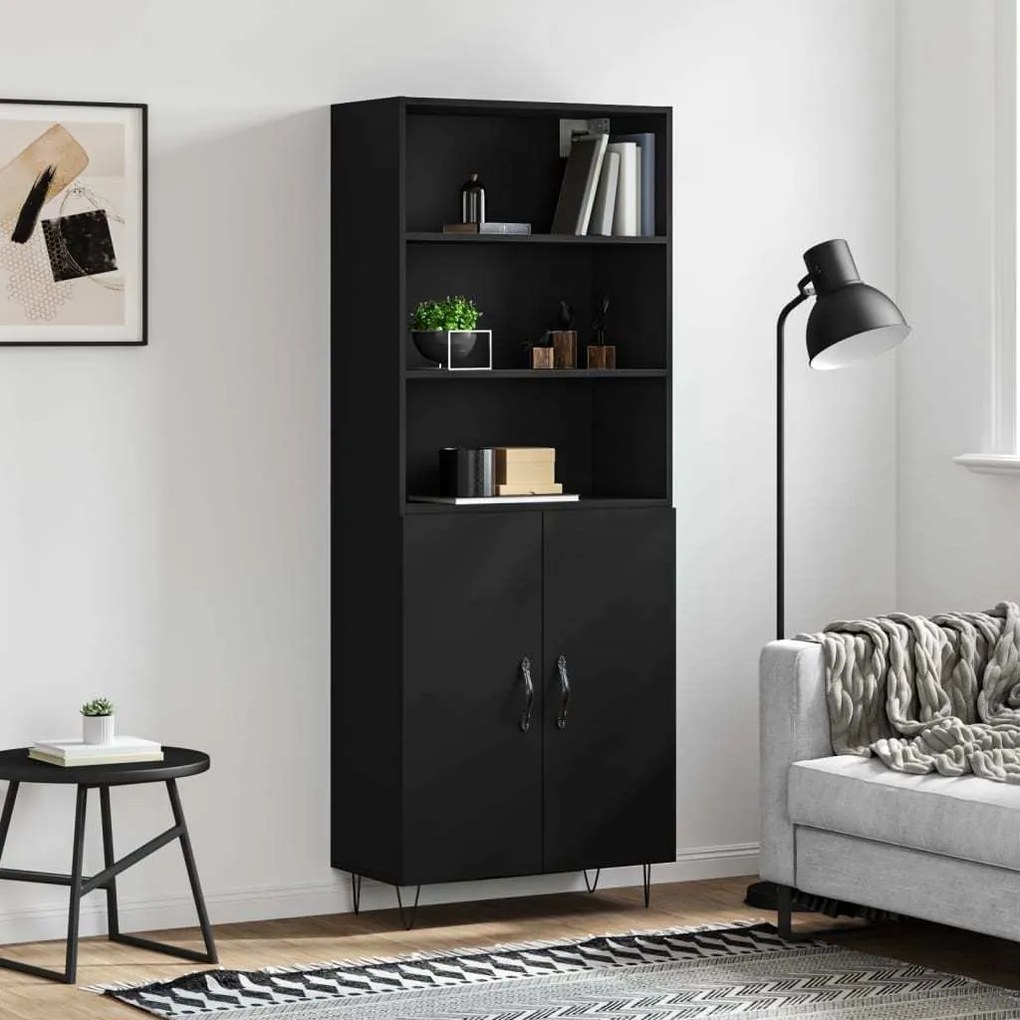 vidaXL Skříň highboard 69,5 x 34 x 180 cm kompozitní dřevo [3189245] Barva: Bílá