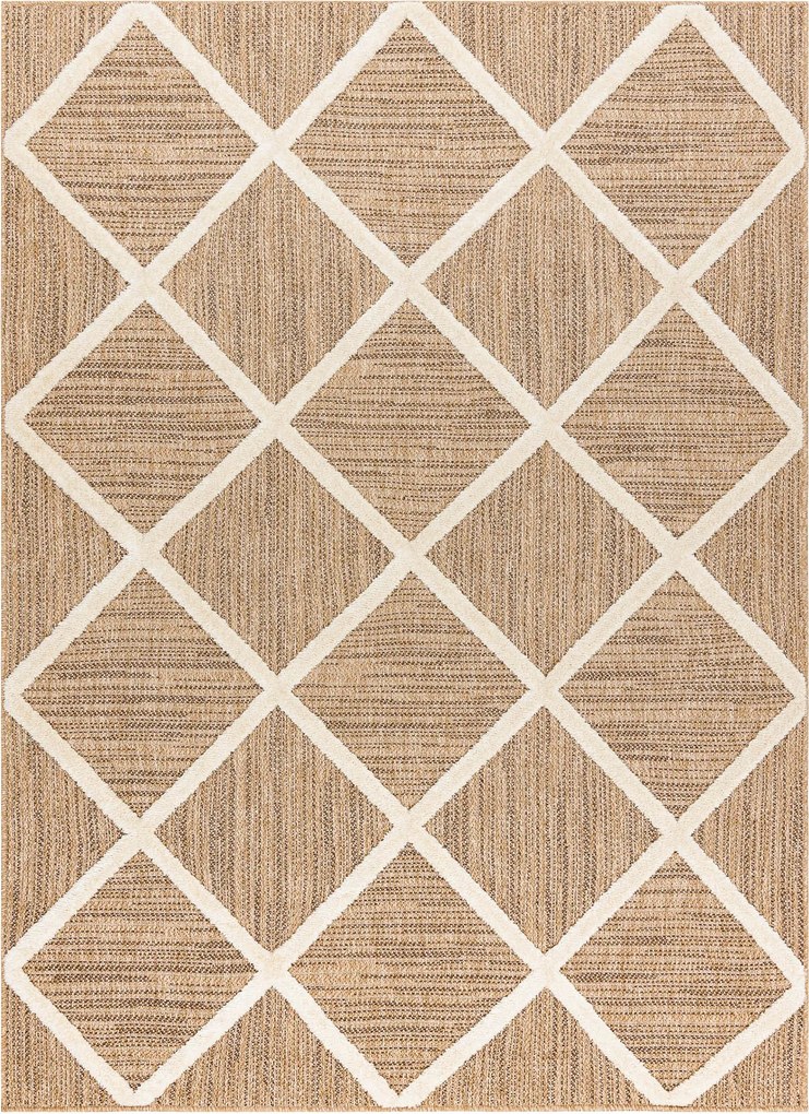 Dywany Łuszczów, Kusový koberec Spark 0708A beige/cream, 80x150, béžová, chodba / předsíň