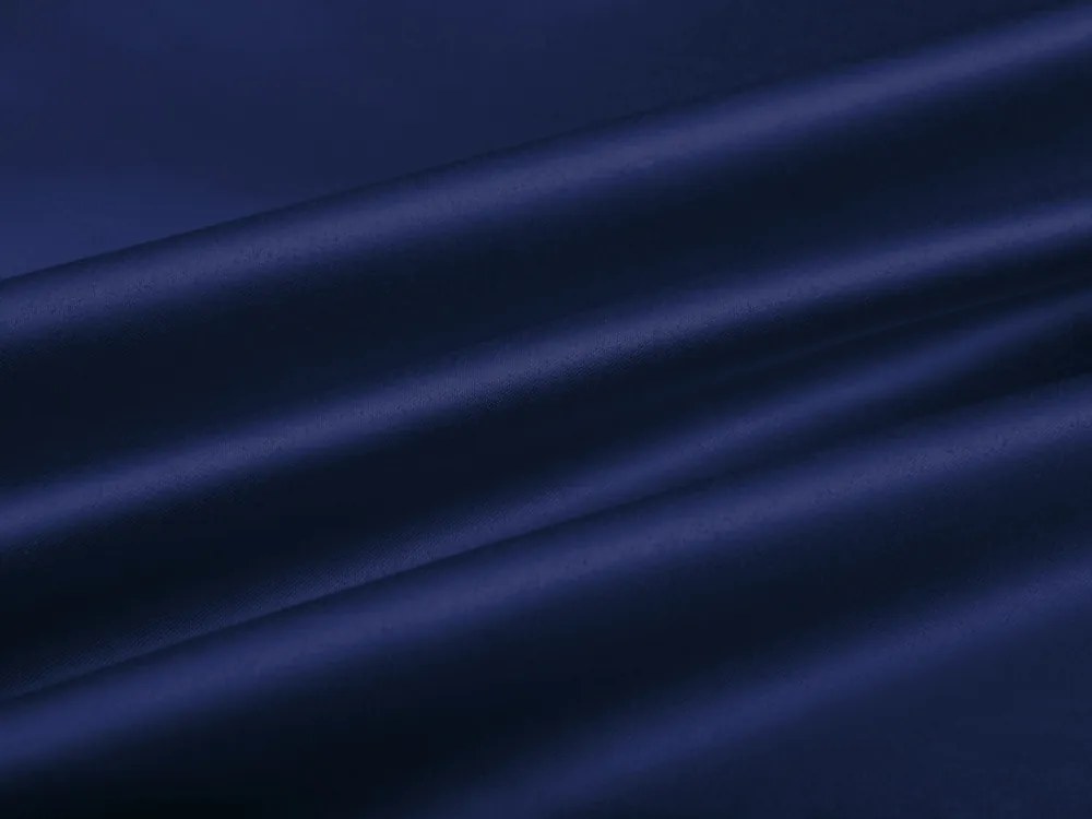 Biante Saténový kulatý ubrus polyesterový Satén LUX-L039 Námořnická modrá Ø 120 cm