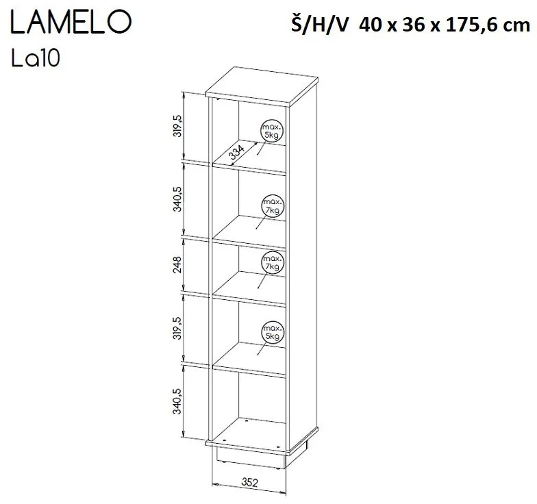 Regál LAMELO 10