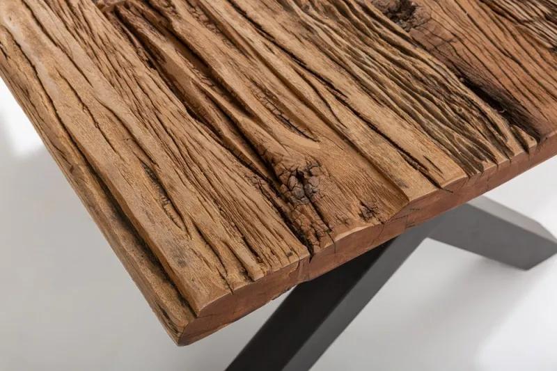 Noble Home Přírodní dřevěný jídelní stůl Barracuda 180 cm