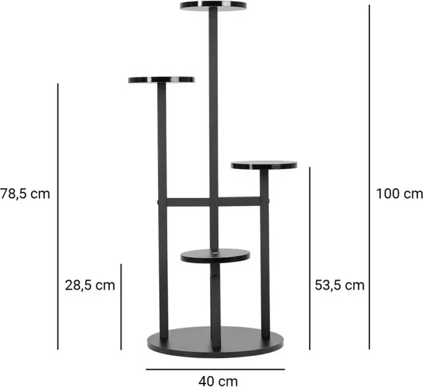 Stojan na květiny FINO černý