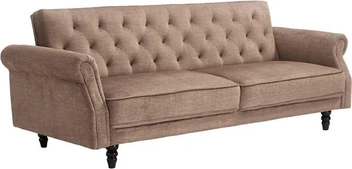 Designová rozkládací pohovka Scarlet 220 cm šedo-hnědý samet