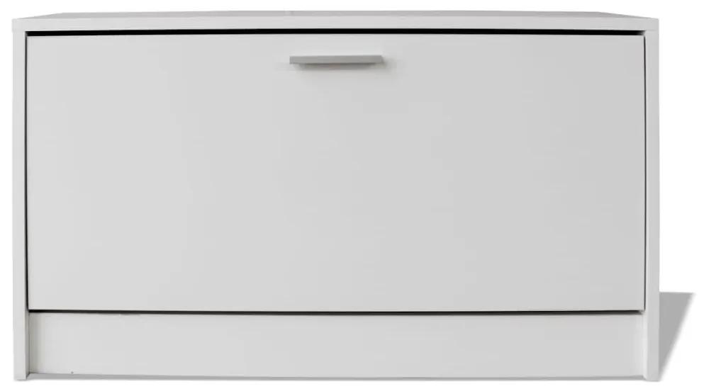 Botníková lavice bílá 80x24x45 cm