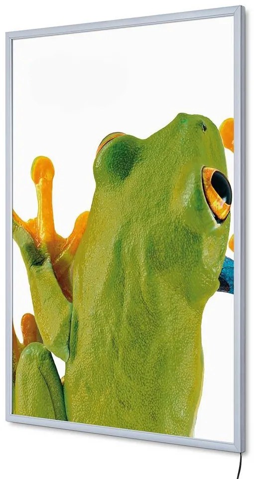 Světelný LED klaprám 70 x 100 cm, profil 19 mm, hliník
