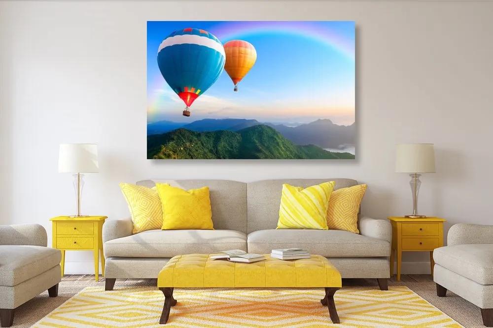 Obraz dobrodružné balóny - 120x80 cm