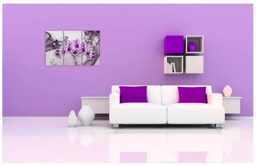 Malvis ® Obraz orchideje v růžové vlně Velikost: 120x80 cm