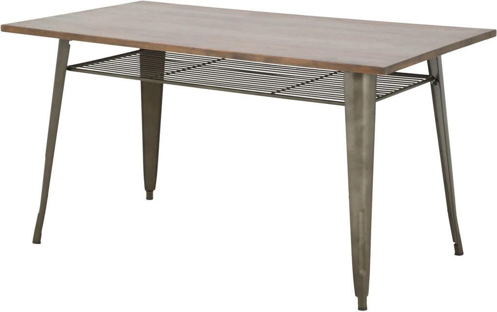Jídelní stůl Mauro Ferretti Harim L 140x80x75 cm, tmavě šedá/přírodní