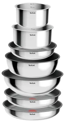 Tefal - Sada nádobí 15 ks INGENIO COOK nerez