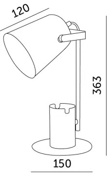 Stolní lampa ROLIG 1xE27/25W/230V bílá