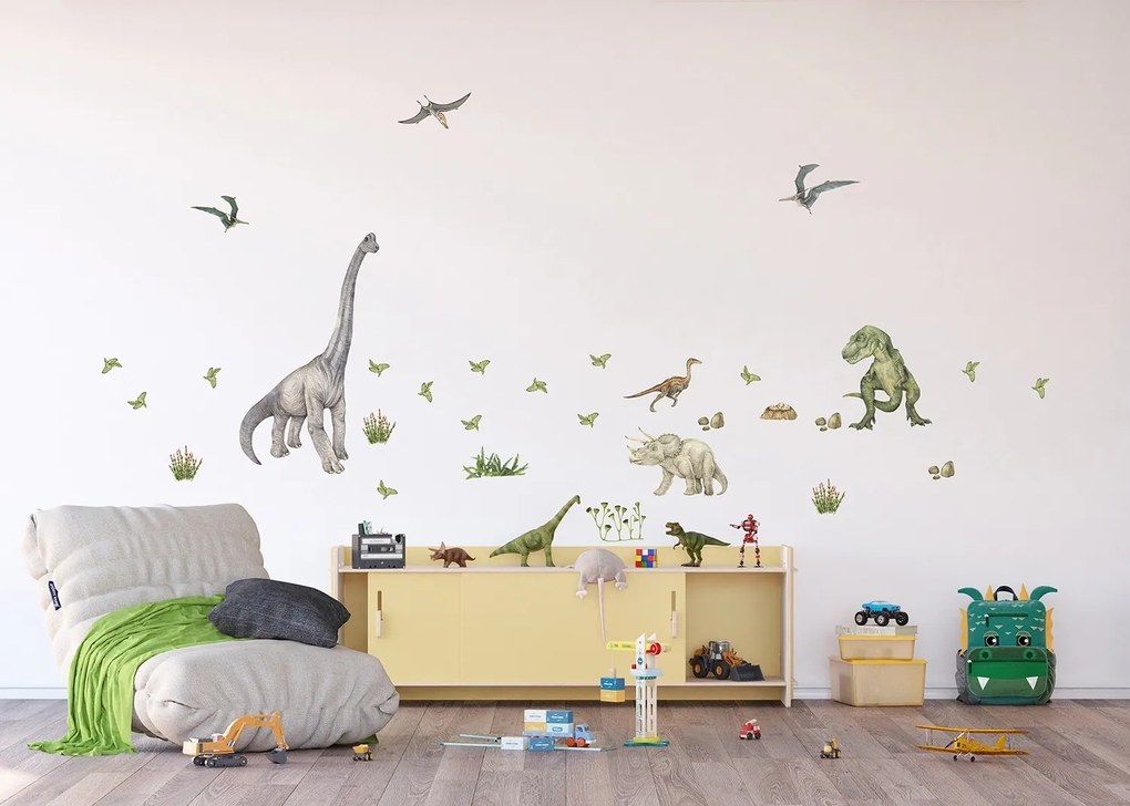Dětská samolepka na zeď Dino | 65 x 85 cm | DDK2331