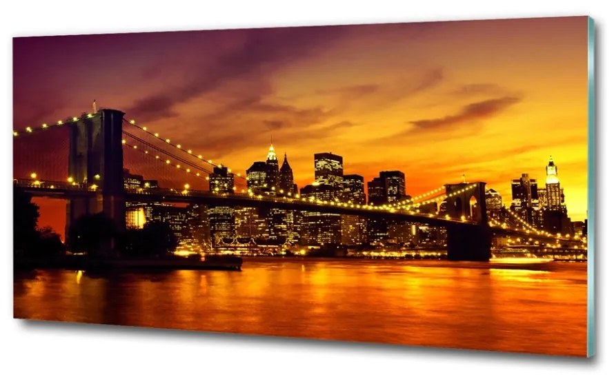 Wallmuralia Foto obraz sklo tvrzené Brooklynský most 100x50