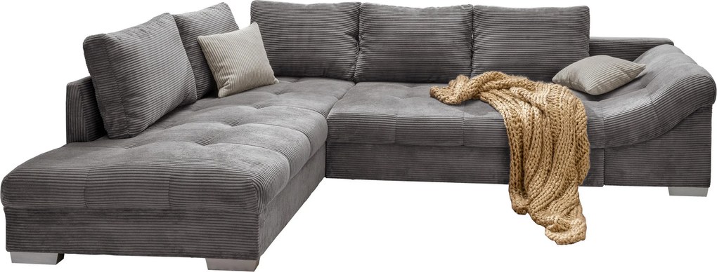 XXXLutz ROHOVÁ SEDAČKA, textil, šedá P & B - Sedací soupravy - 002310006717