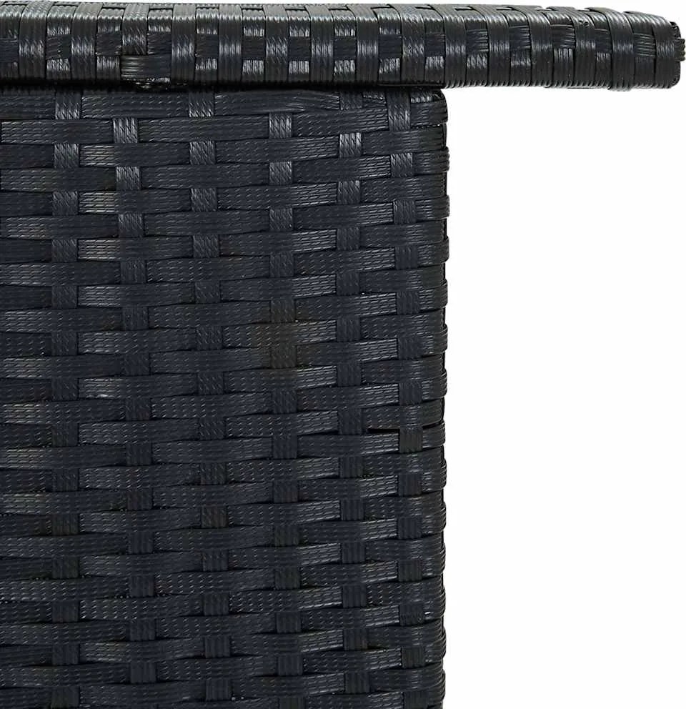 Zahradní barový stůl černý 120 x 55 x 110 cm polyratan 313468