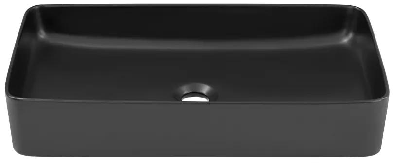 COMAD Umyvadlo na desku - E-6275, 61 cm, keramické, černá