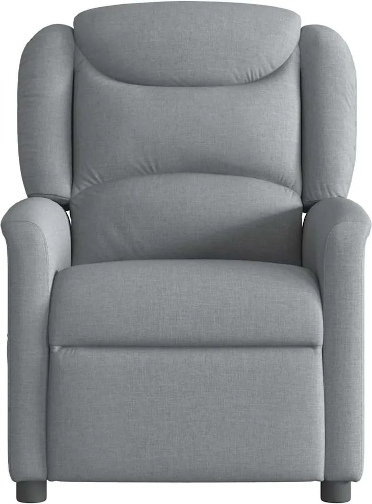 Elektrické masážní polohovací křeslo světle šedé textil 3303184