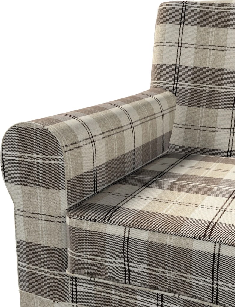 Potah na křeslo IKEA Ektorp Jennylund barva béžová látka pletený vzor, vzorované