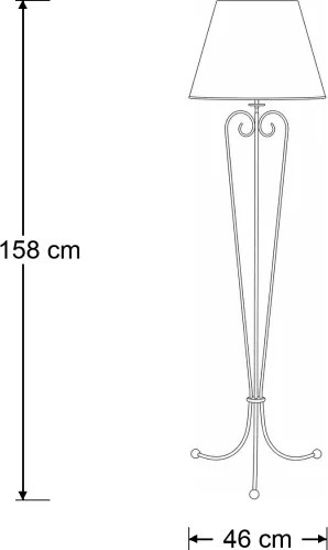 BRILAGI - Stojací lampa SONIA 1xE27/15W/230V krémová/patina