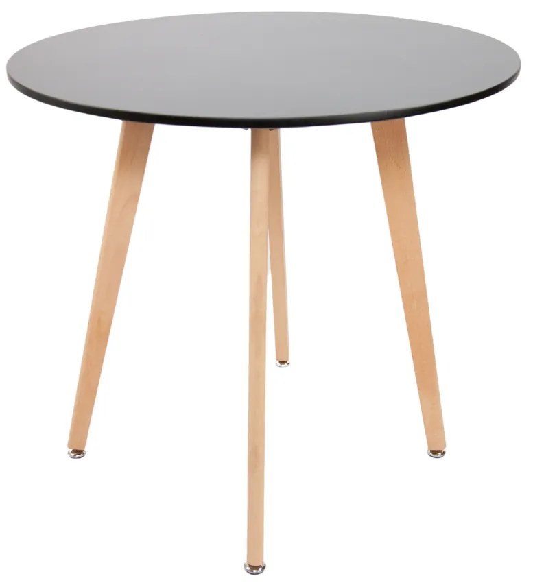 IDA Kulatý jídelní stůl EDNA, Černý 80 cm