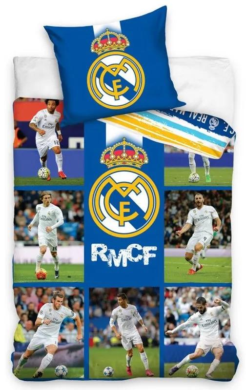 Carbotex · Bavlněné povlečení FC Real Madrid - motiv fotografie hráčů RMCF - 70 x 80 + 140 x 200 cm | Oficiální produkt Realmadrid