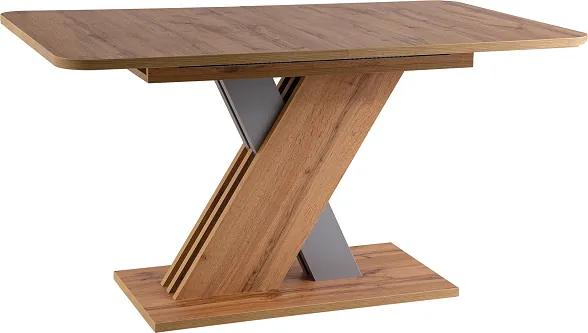 Nábytkáři ORFA EXEL - jídelní stůl rozkládací lamino Dub wotan/ šedá (EXELDWS140) (S) (K150-Z)