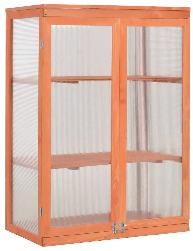 Skleník dřevěný 75 x 47 x 109 cm 170646