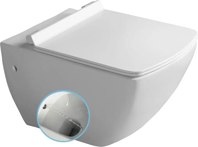 PURITY WC závěsné s bidetovou sprškou 35x55,5cm, bílá (10PL02001-DL) (10PL02007-DL) Isvea