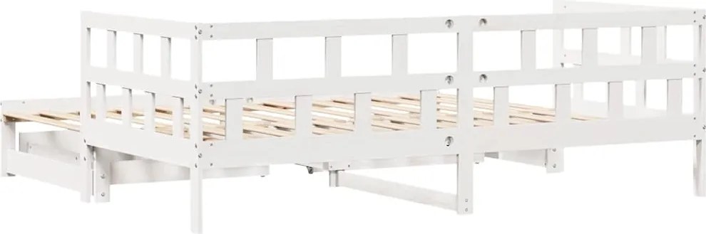 Válenda s přistýlkou a zásuvkami bez matrace bílá 80x200 cm 3302210
