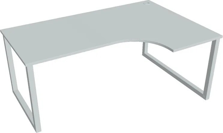 Kancelářský pracovní stůl Hobis Ergo UEO180060L, bílá RAL 9016, deskaakát